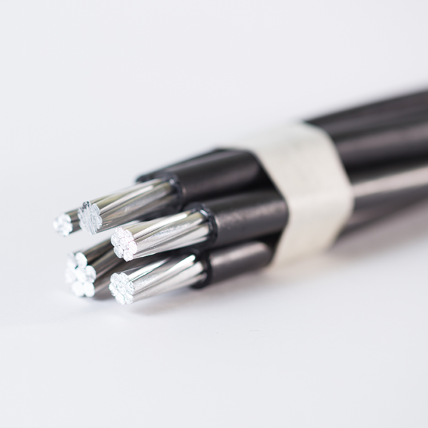 Twisted network overhead cables for aerial distribution + 3 phases ...